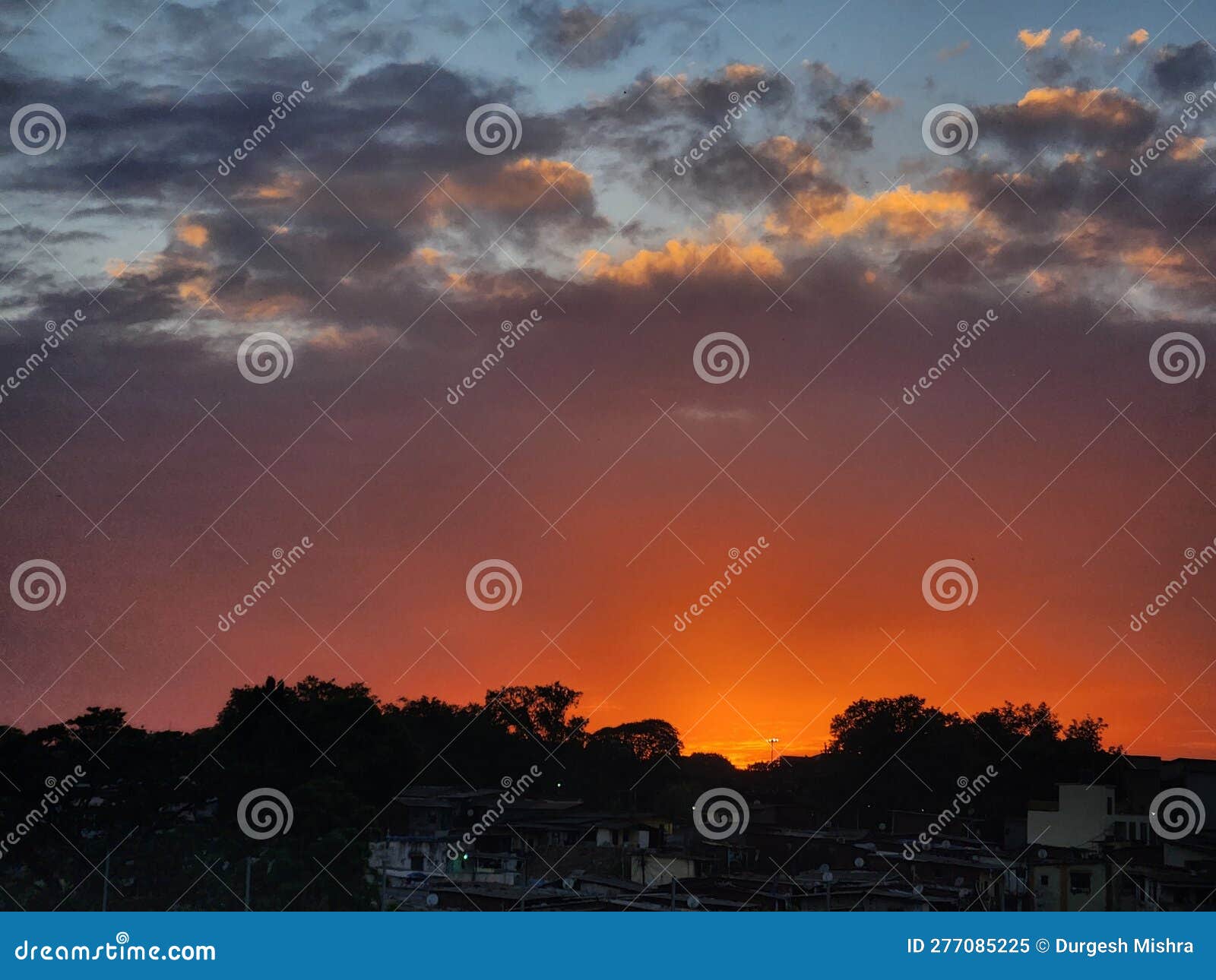 Sun Set view evening seen stock image. Image of view - 277085225