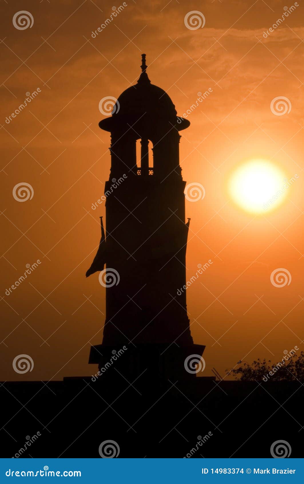 Sun Sets Over the Indian Parliament Building Stock Photo - Image of ...