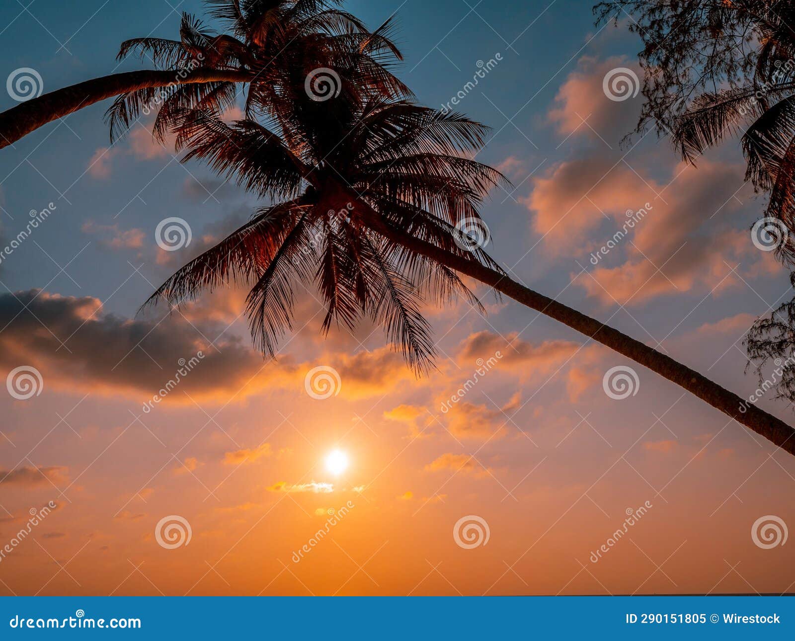 The Sun is Setting at the Beach on this Beautiful Island Stock Image ...