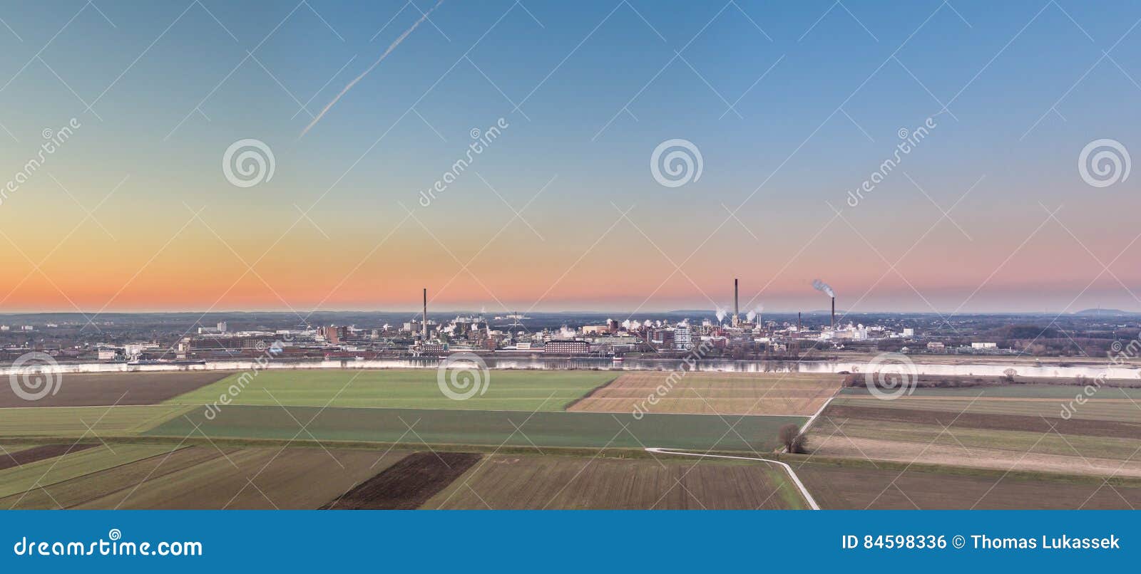 The Sun is Setting Behind the Chempark Editorial Photo - Image of ...