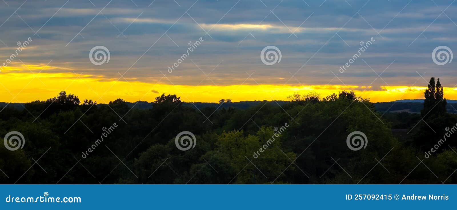 Sun Setting Landscape stock image. Image of colourful - 257092415