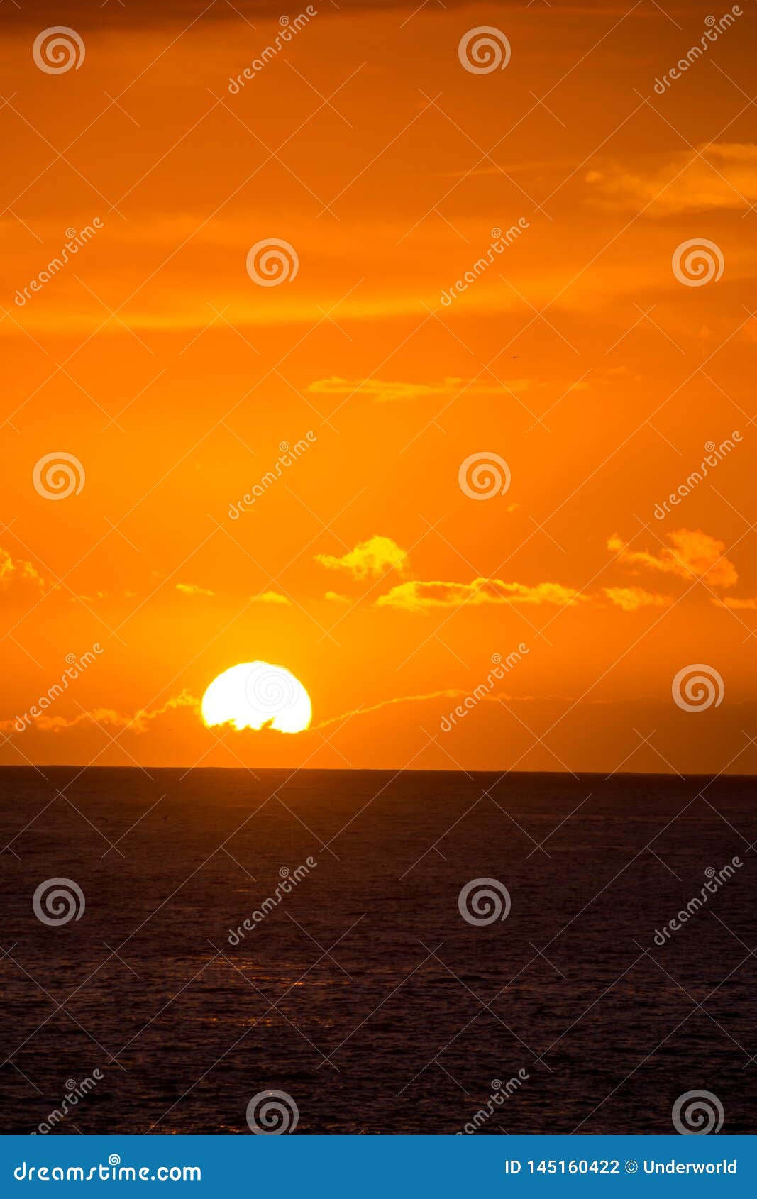 Sun Setting on the Ocean stock photo. Image of tenerife - 145160422