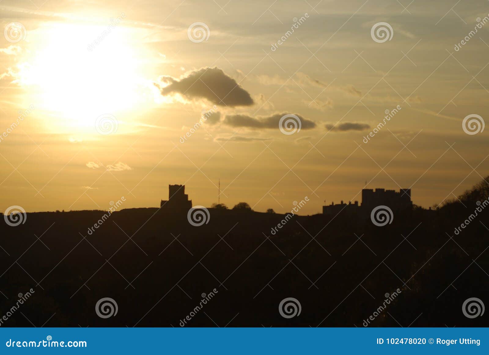 Kent Sunset stock photo. Image of castle, kent, fort - 102478020
