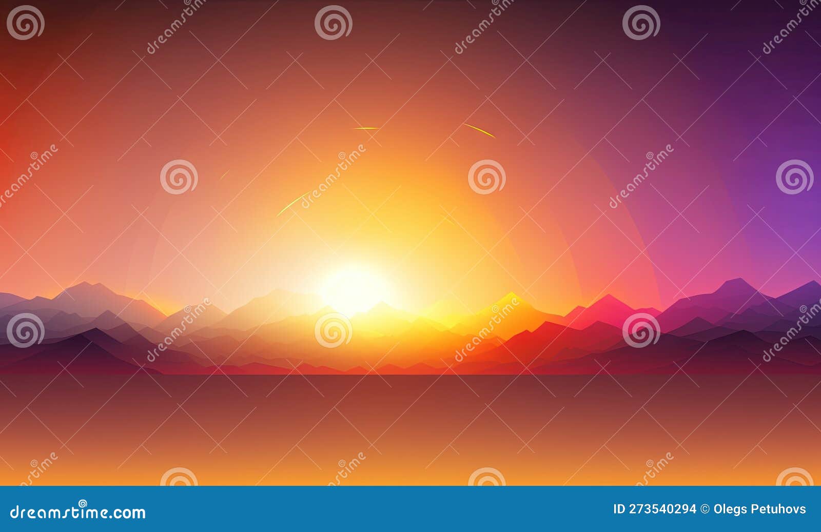 The Sun is Setting Over the Mountains in the Distance Stock ...