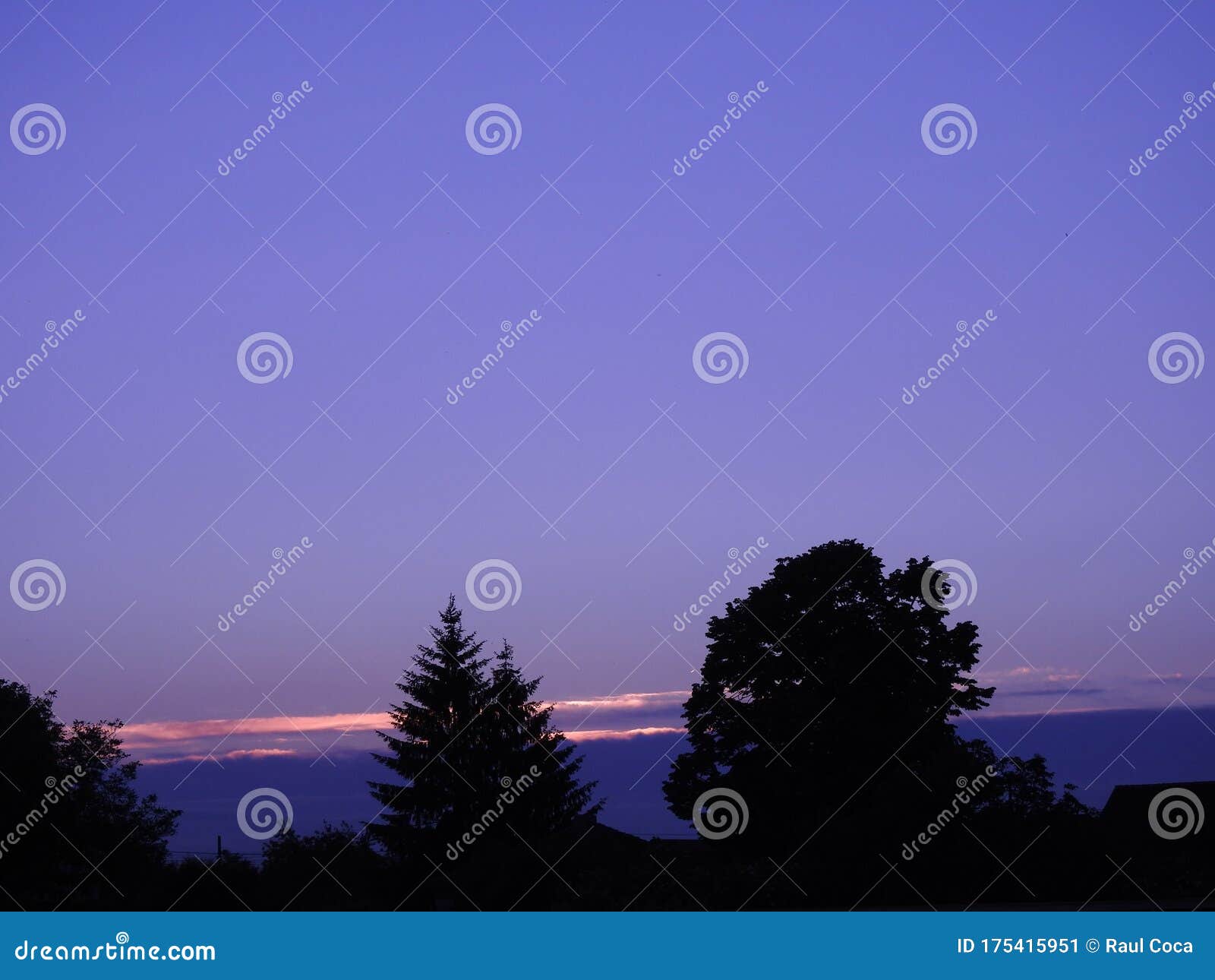 Sun Setting Over Purple Sky Stock Image - Image of horizon, outdoors ...