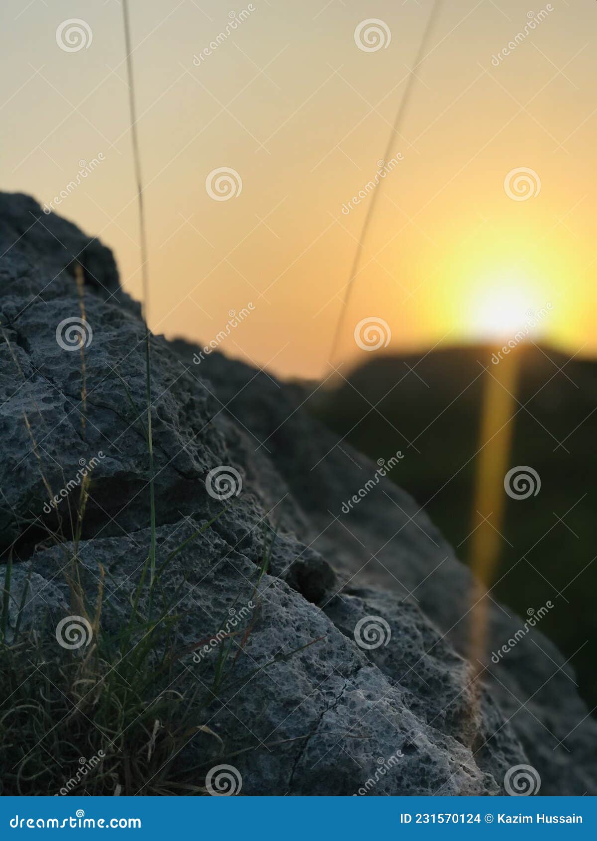 Sun setting view evening stock photo. Image of evening - 231570124
