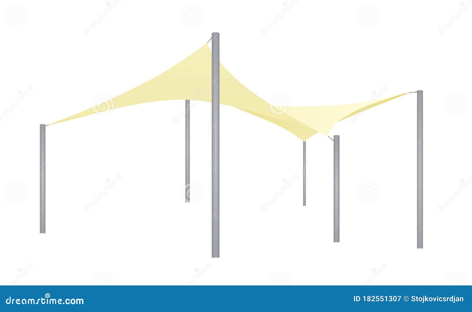 Sun Shade Triangle Umbrella Stock Vector - Illustration of aesthetic ...