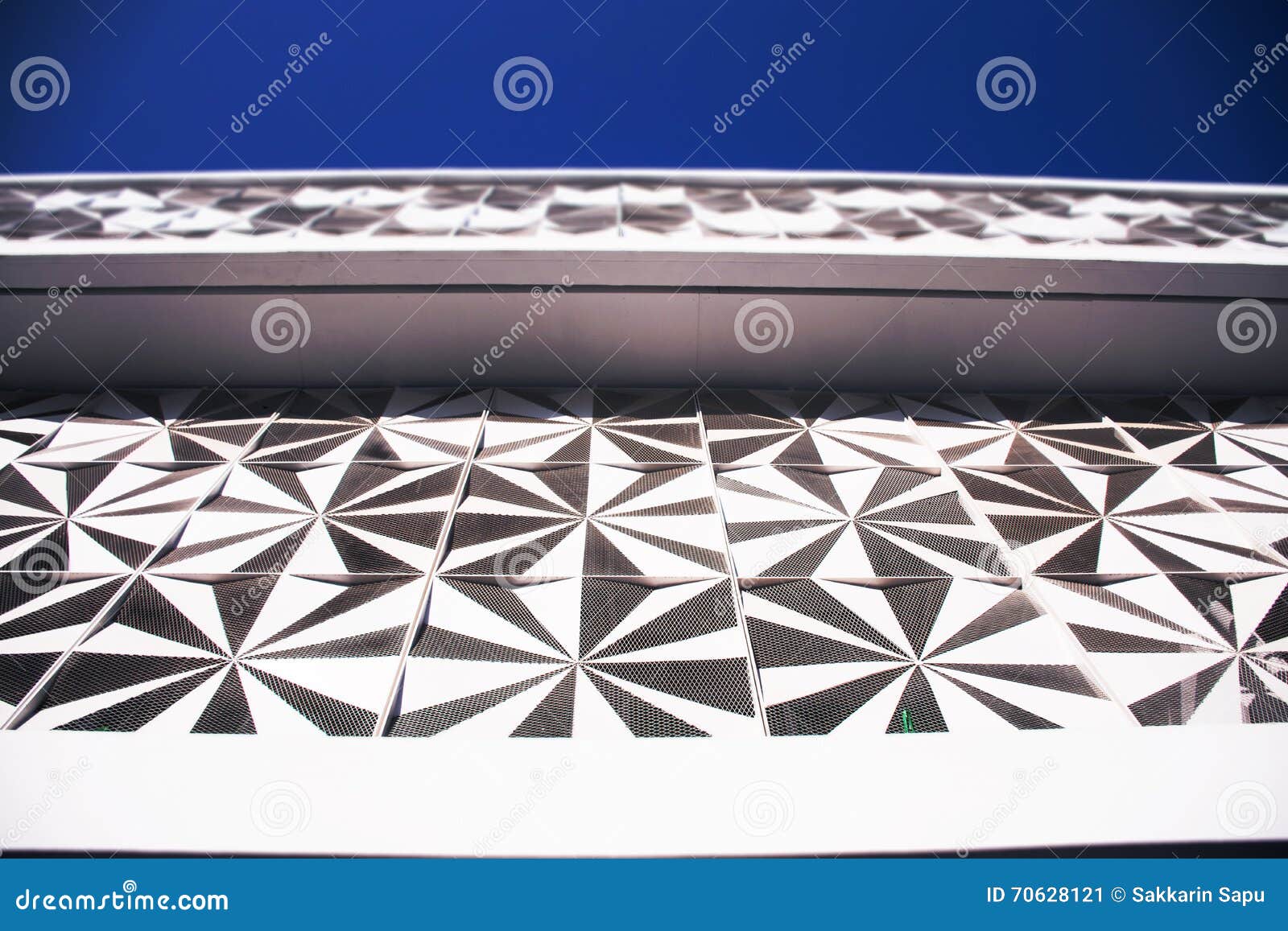 Sun Shading Element in Thai Architecture Stock Image - Image of ...