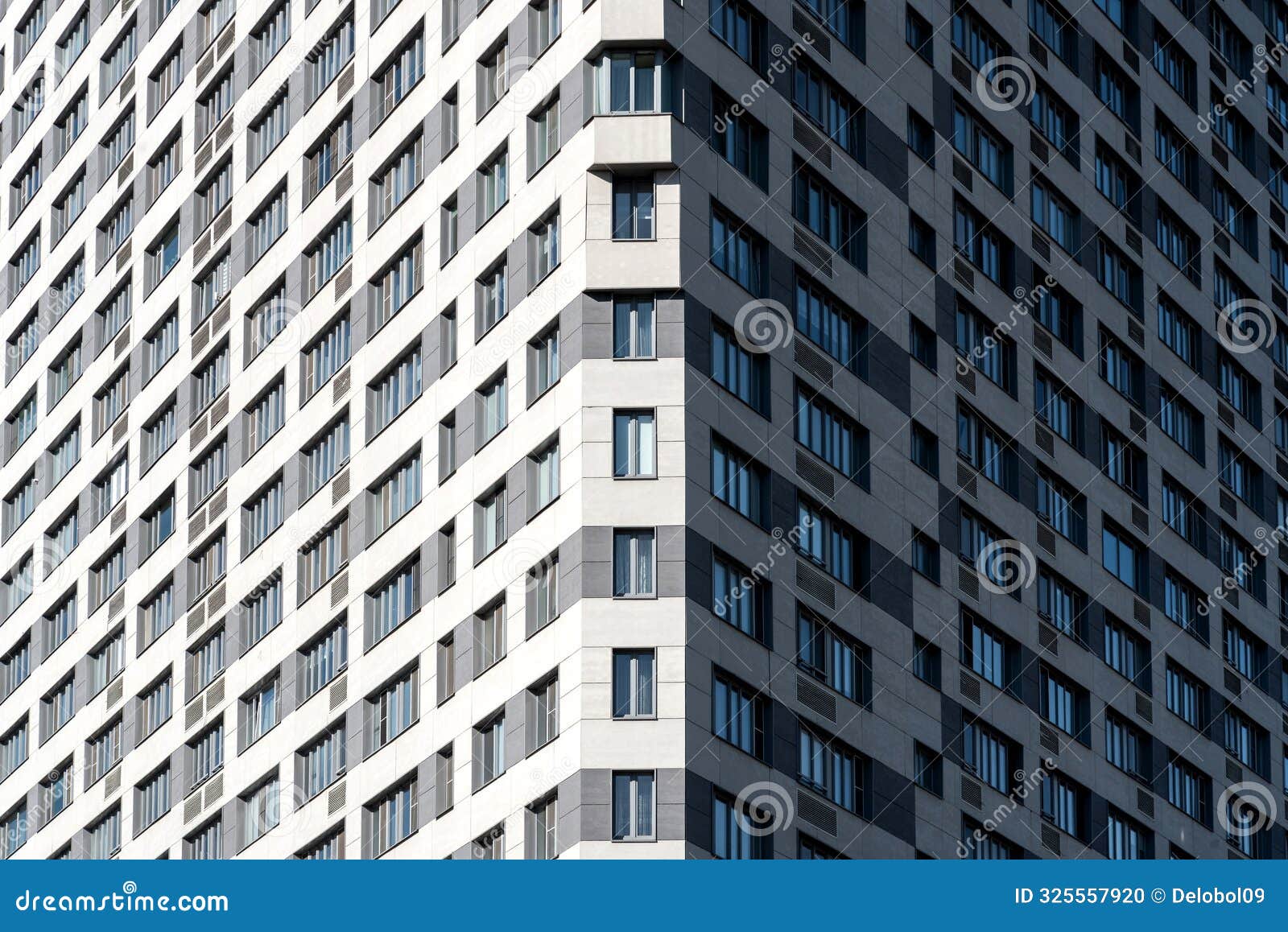 Sun and Shadow on the Facade of a Modern Building, Background. Stock ...
