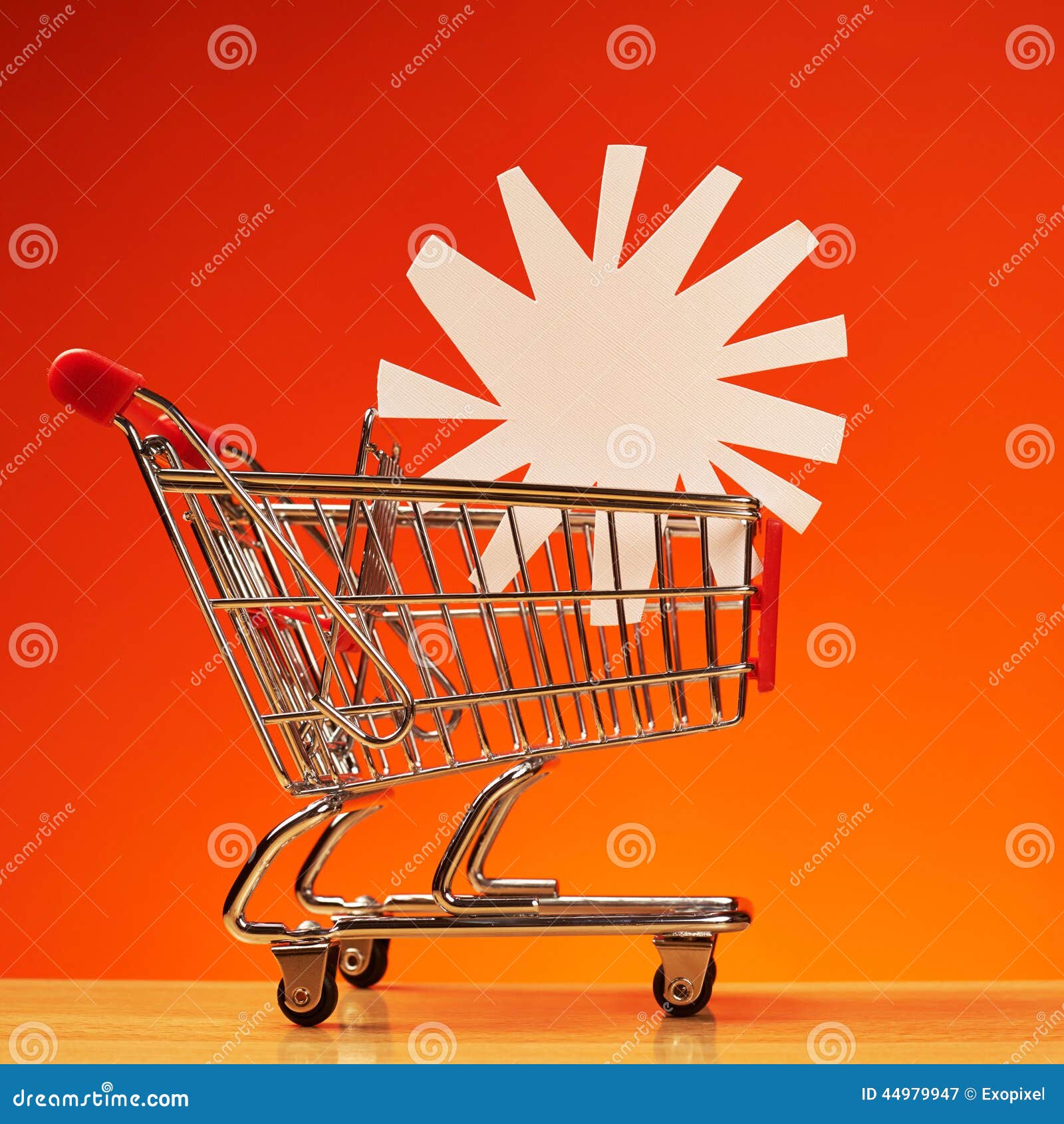 Sun Shape Inside Shopping Cart Stock Image - Image of market, object ...