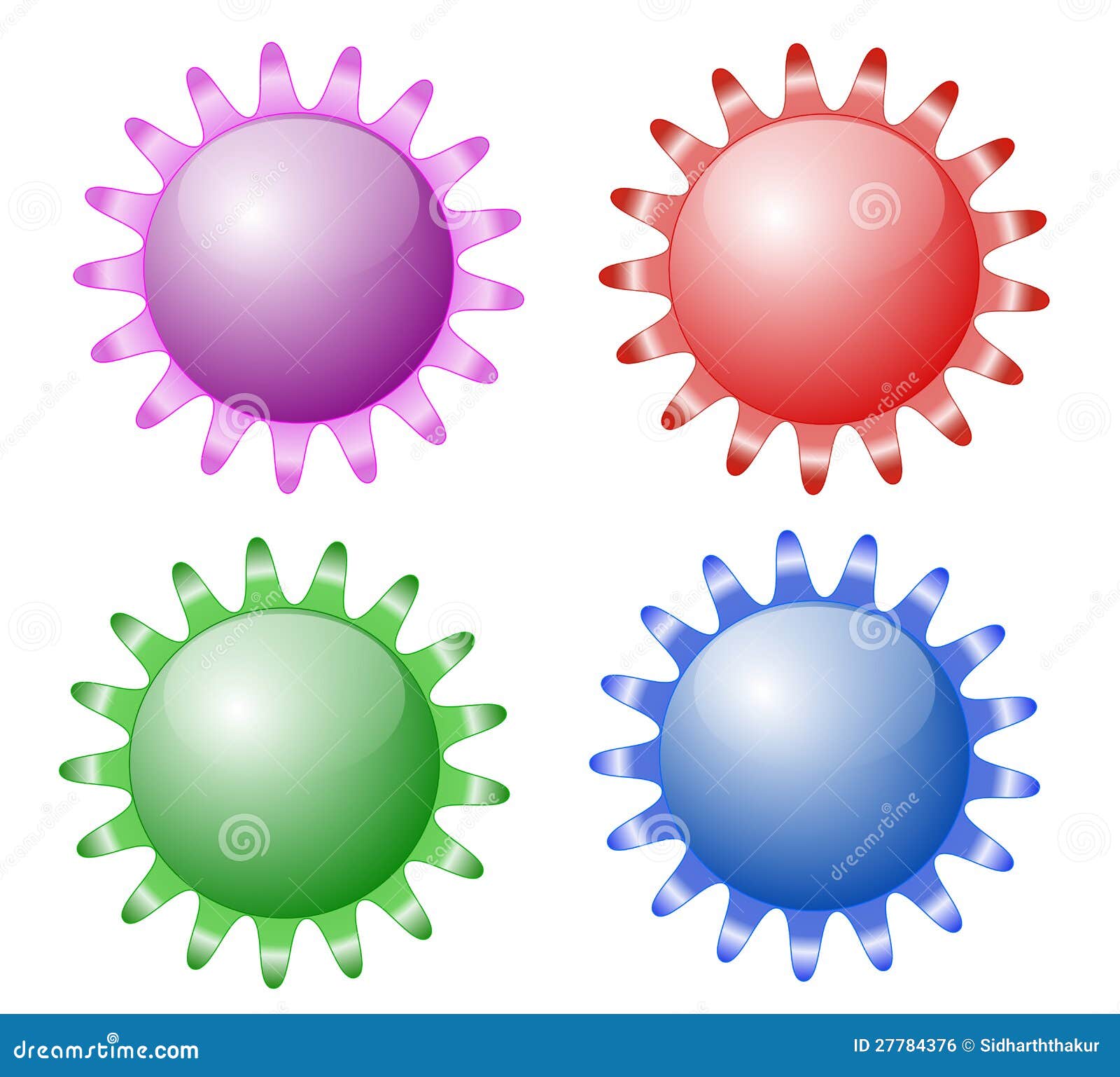 Sun Shaped Announcement Buttons Stock Illustration - Illustration of ...