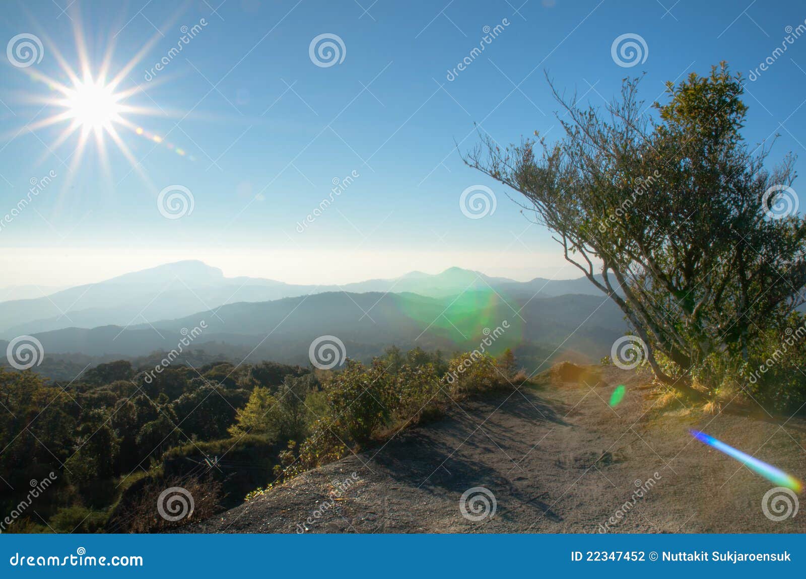 The Sun Shine and Bright Sky Above Cliff Stock Photo - Image of stone ...