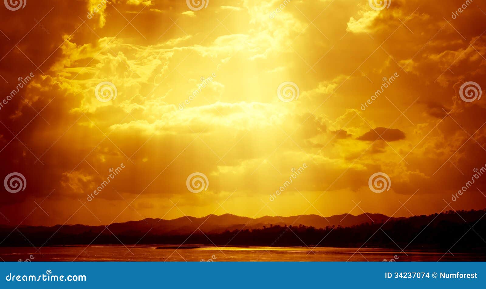 Sun is shine stock photo. Image of nature, mountains - 34237074