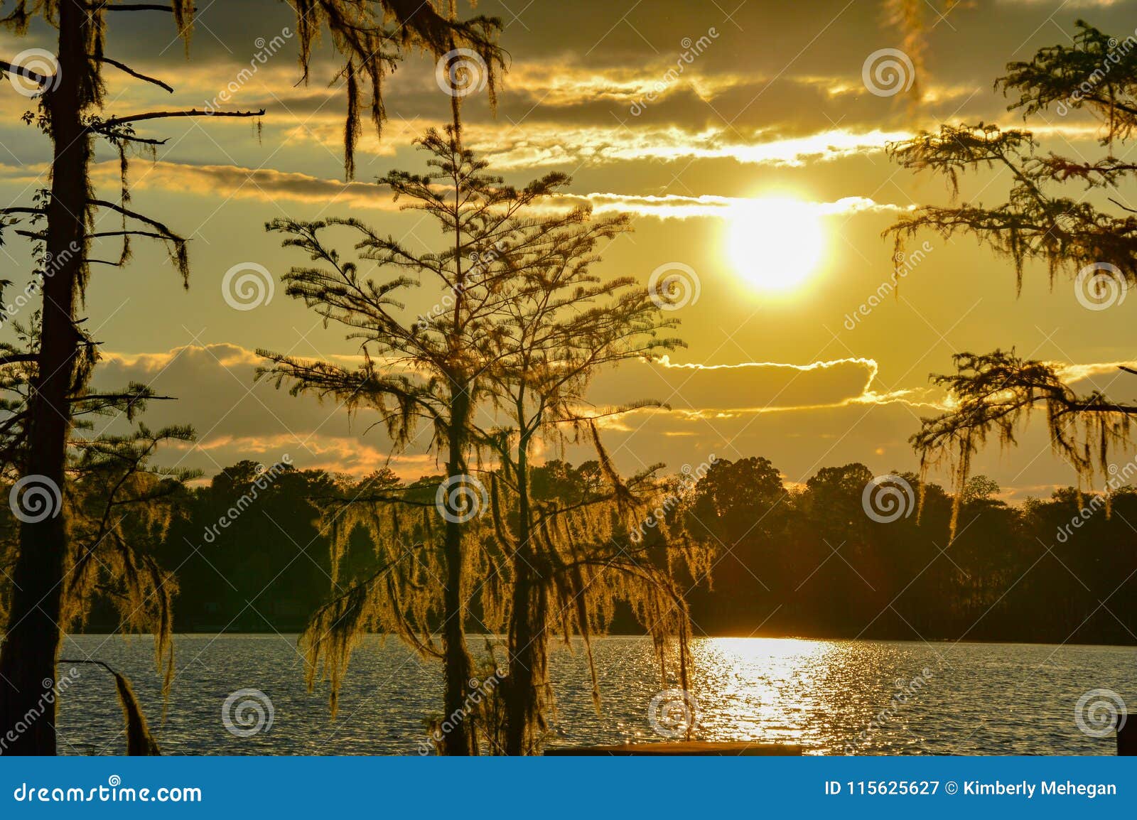 Beautiful Sunset Over the Lake Stock Image - Image of bright, shining ...