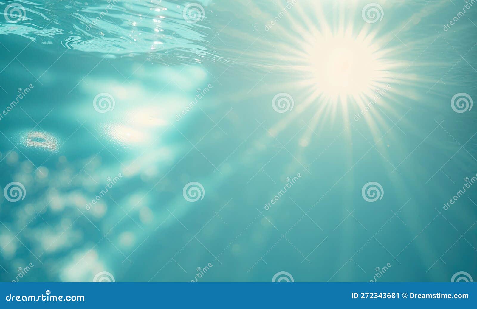 The Sun Shines Brightly Over the Water in the Ocean Stock Illustration ...