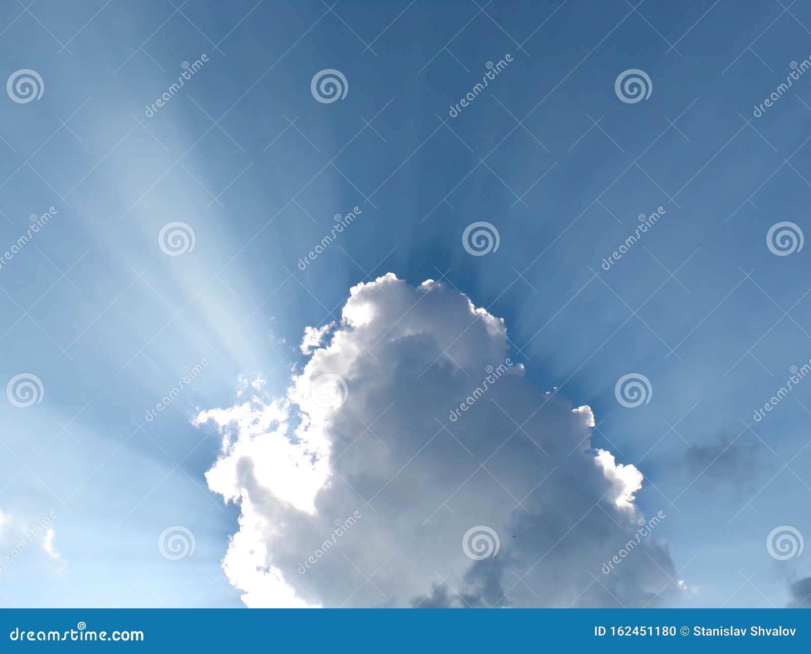 The Sun Shines through the Clouds. Stock Photo - Image of cloudsn, form ...