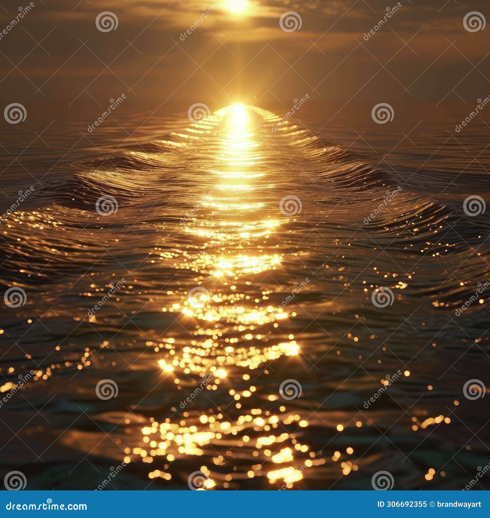 Sunlight Reflecting on Water Stock Illustration - Illustration of ...