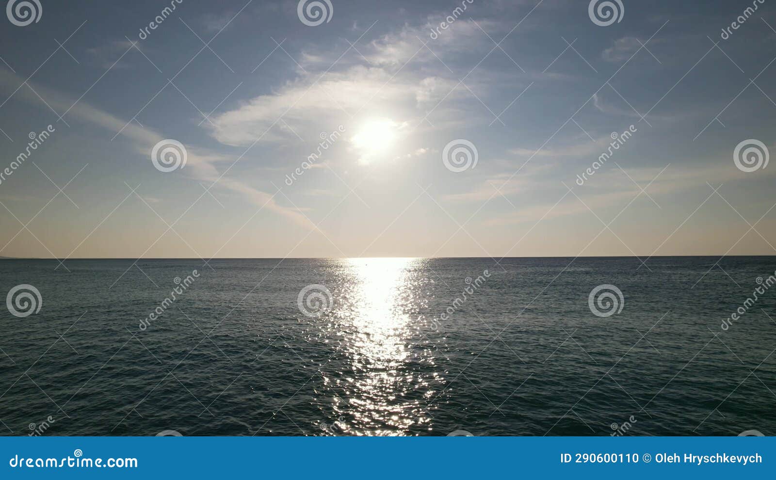 The Sun Shines on the Sea, Forming a Sunny Path of Light on the Water ...