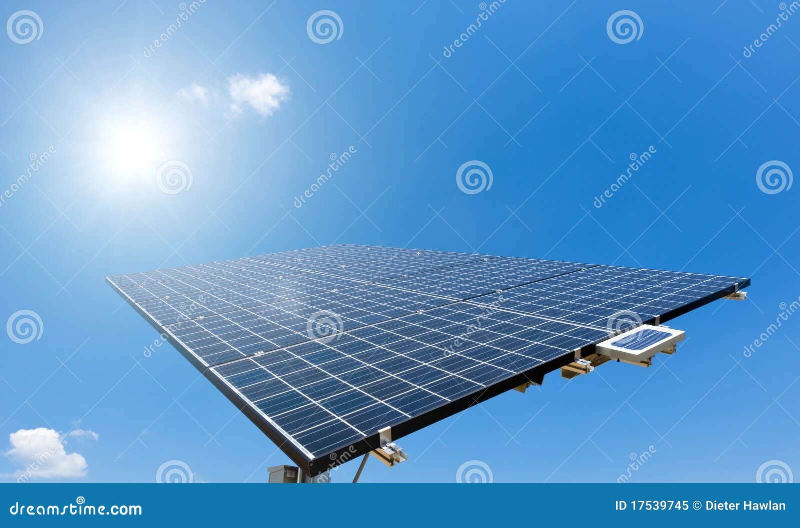 Sun shines on Solar Panel stock image. Image of nature - 17539745