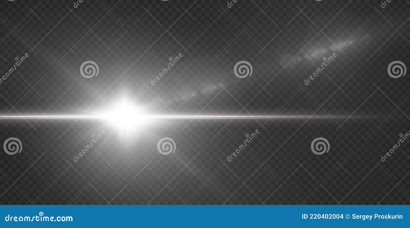 The Sun is Shining Bright Light Rays with Realistic Glare. Stock Vector ...