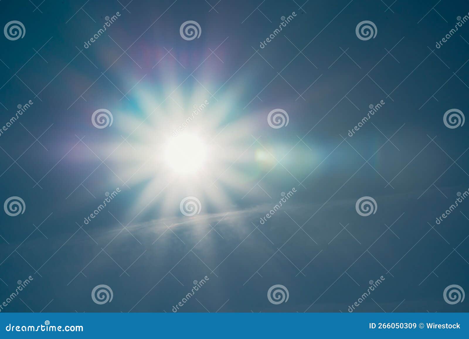 Sun Shining Brightly in the Blue Sky for Backgrounds and Wallpapers ...