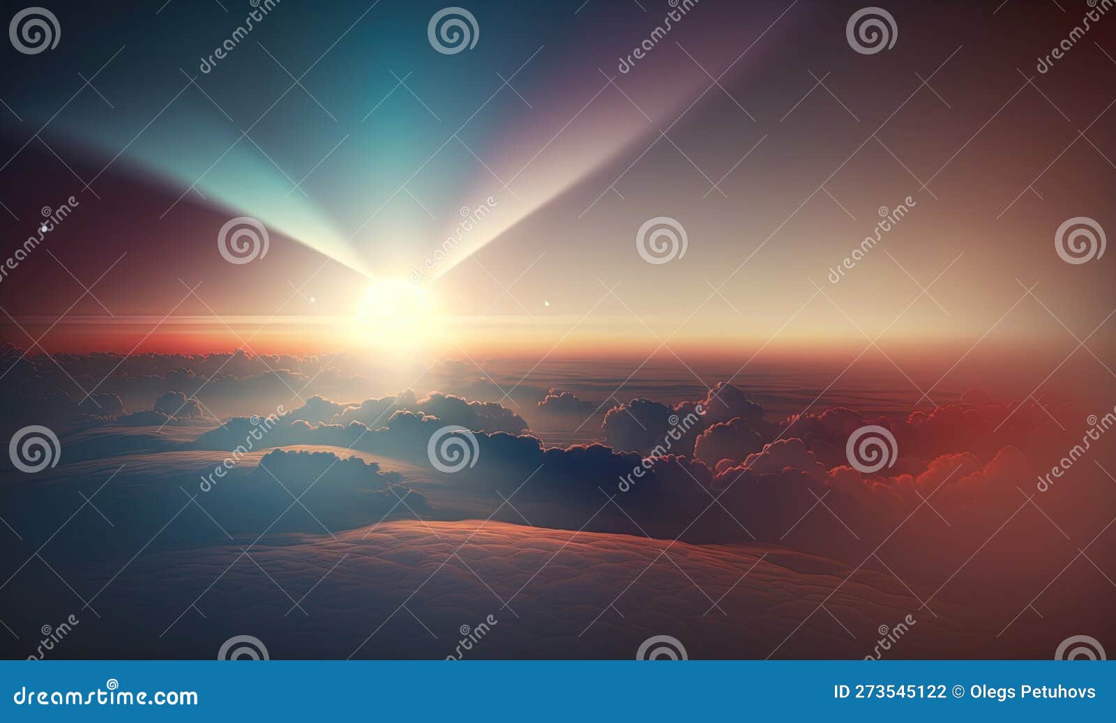 The Sun is Shining Brightly Over the Clouds in the Sky Stock Photo ...