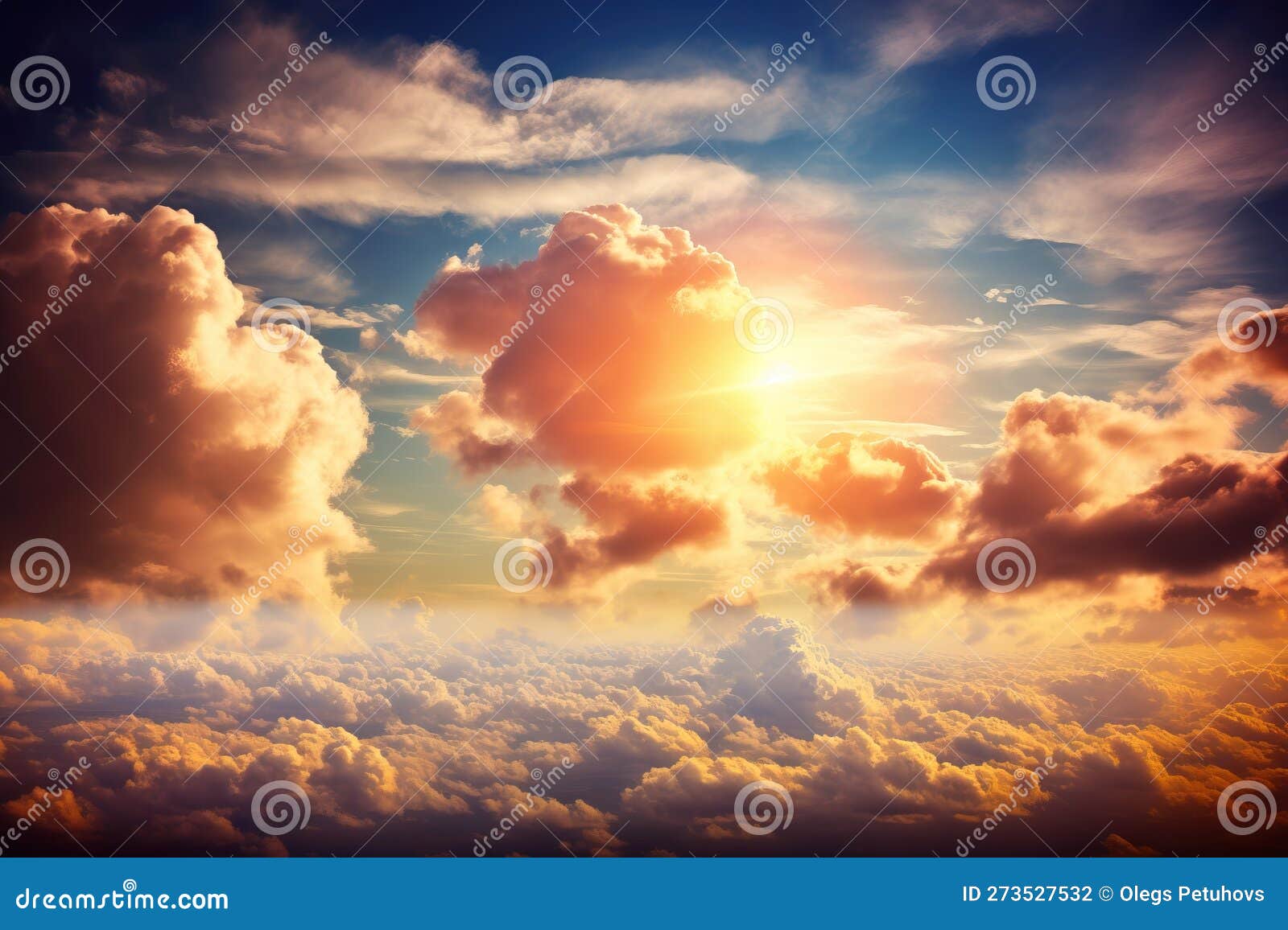 Sunlight Shining Through Clouds