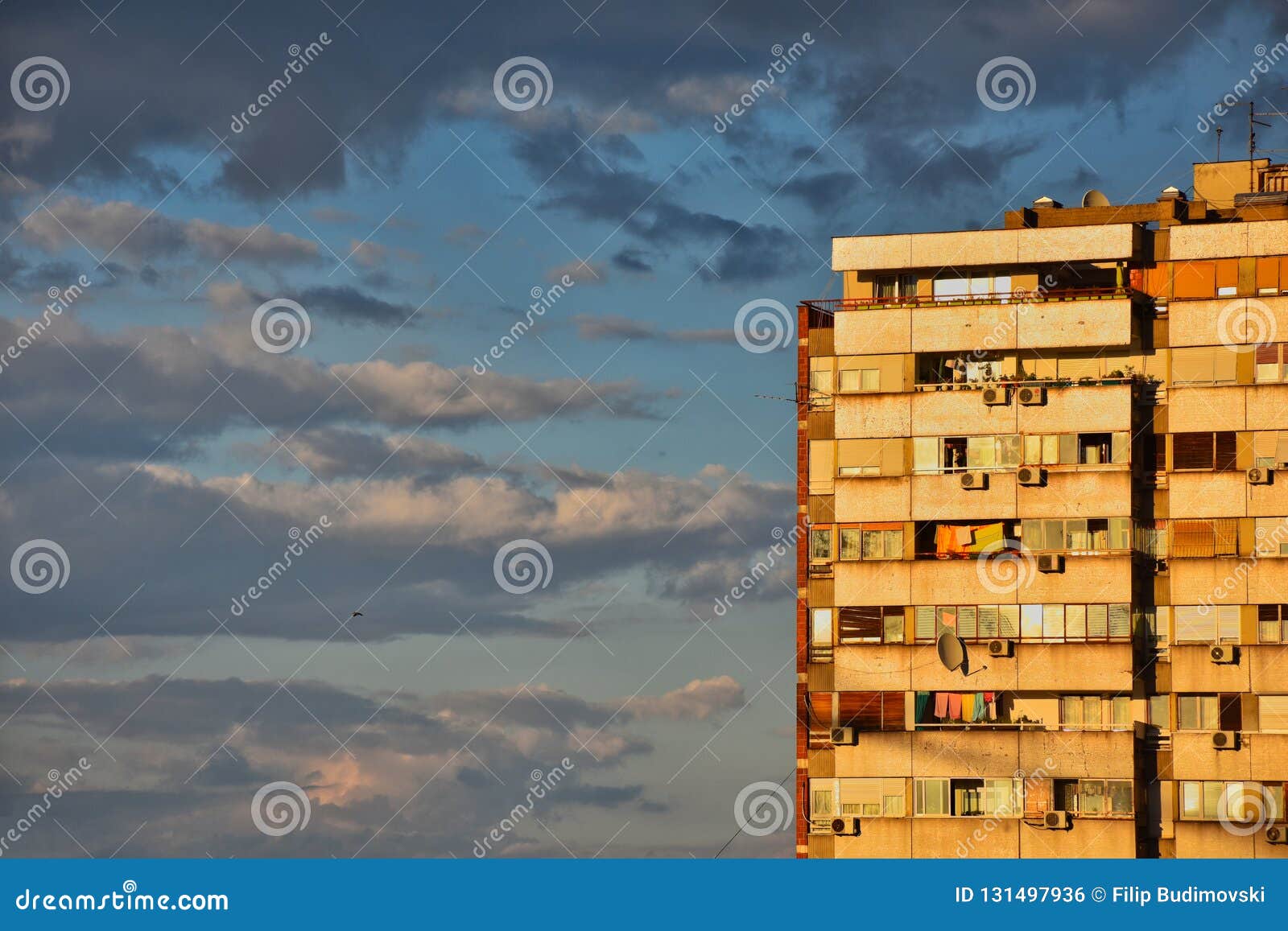 Sunny building stock photo. Image of city, building - 131497936