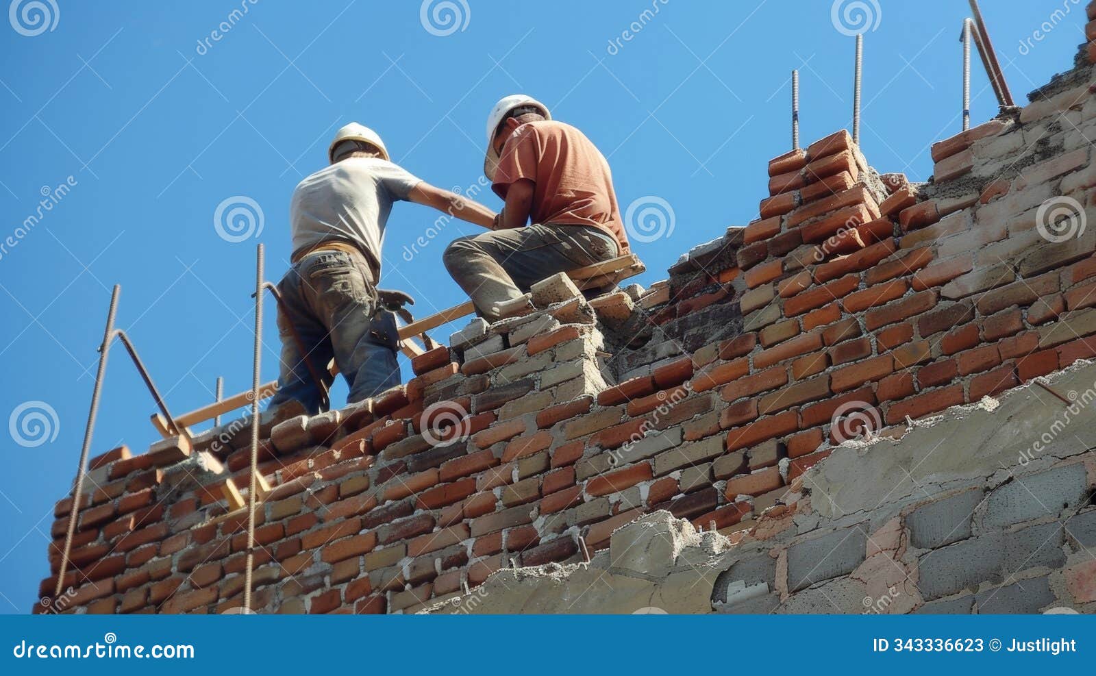 The Sun Shining Down on the Masons Their Hard Work Evident in the ...