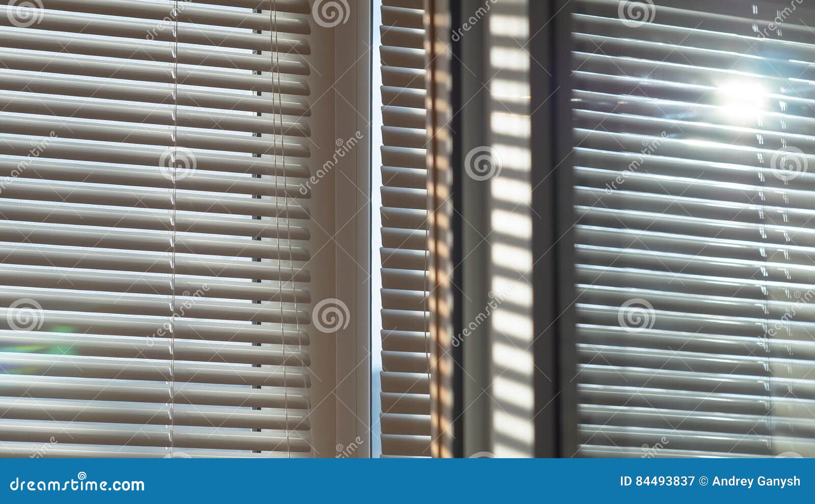 Sun is Shining and Glowing through the Blinds Stock Image - Image of ...