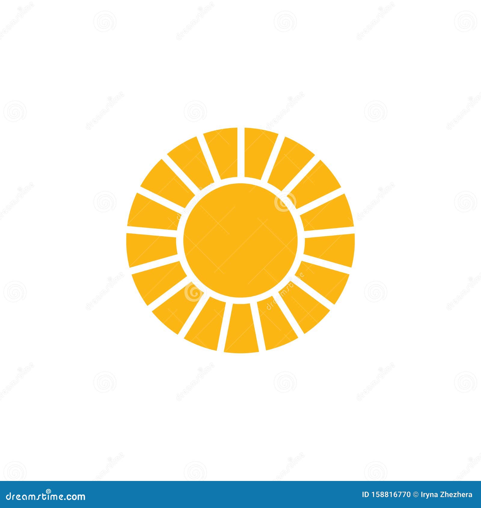 Sun Shining Icon. Stock Vector Illustration Isolated on White ...