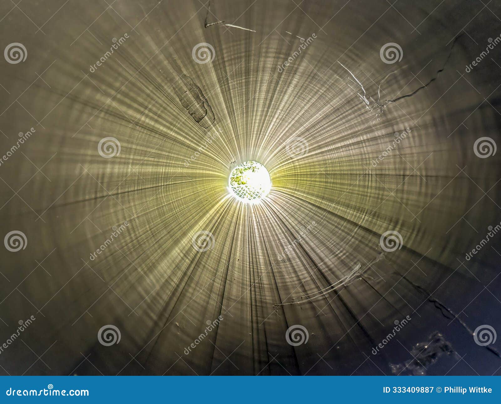 Sun Shining through a Long Section of Plastic Pipe Stock Image - Image ...