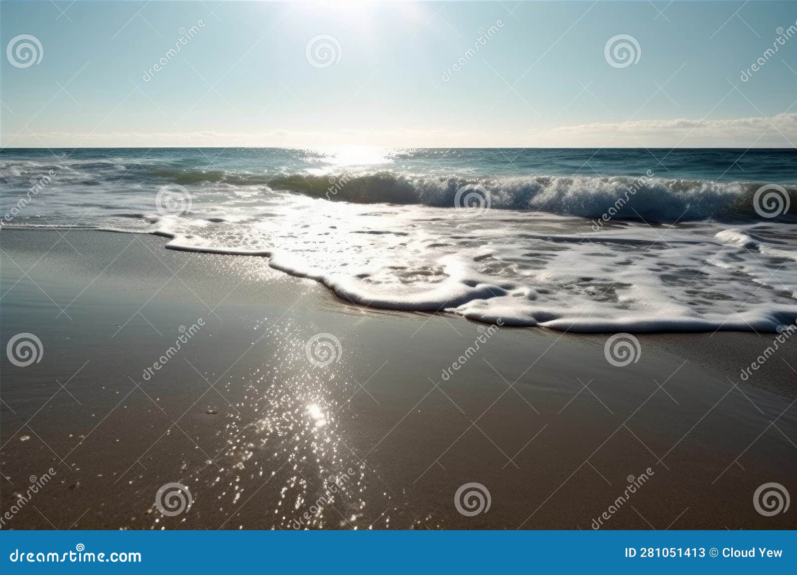 The Sun is Shining Over the Ocean Waves Stock Image - Image of marine ...