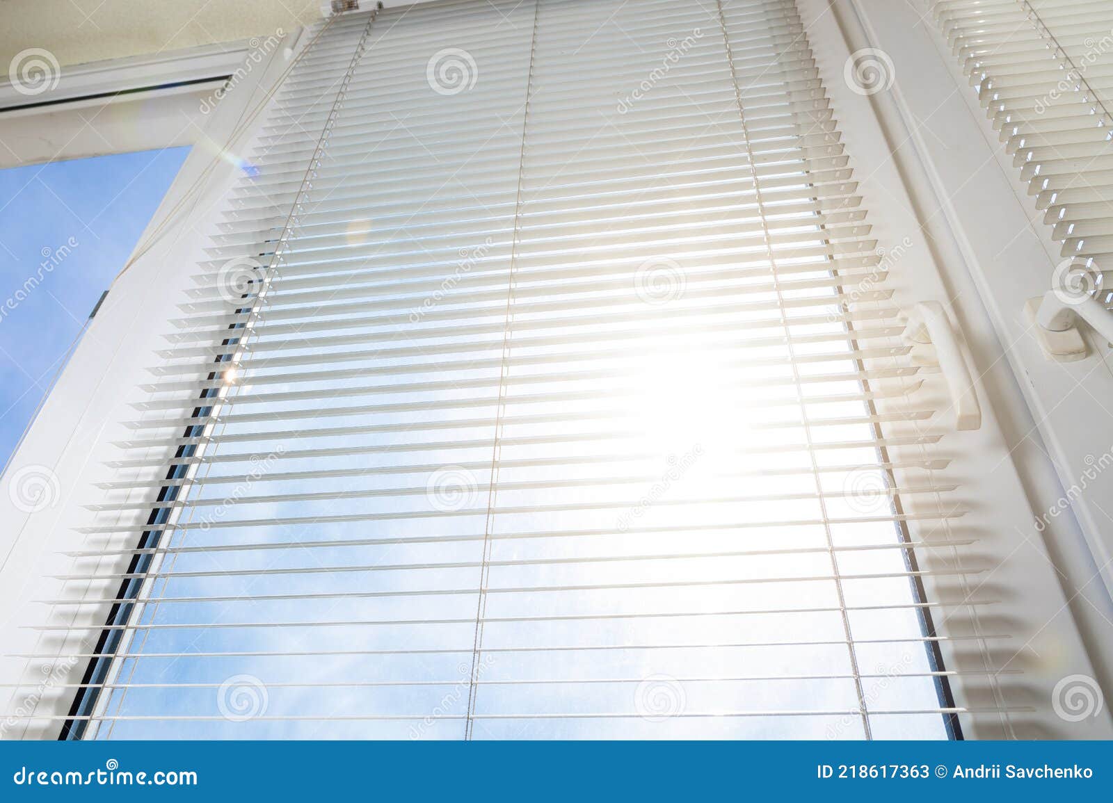 Sun Shining through Window Blinds. the Bright Sun Breaks through the ...
