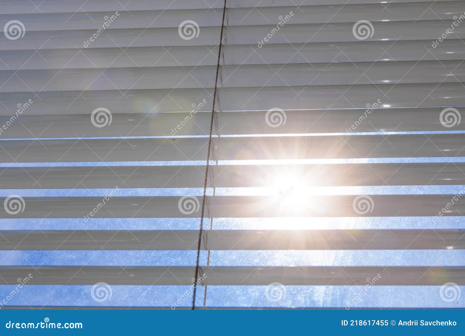 Sun Shining through Window Blinds. the Bright Sun Breaks through the ...