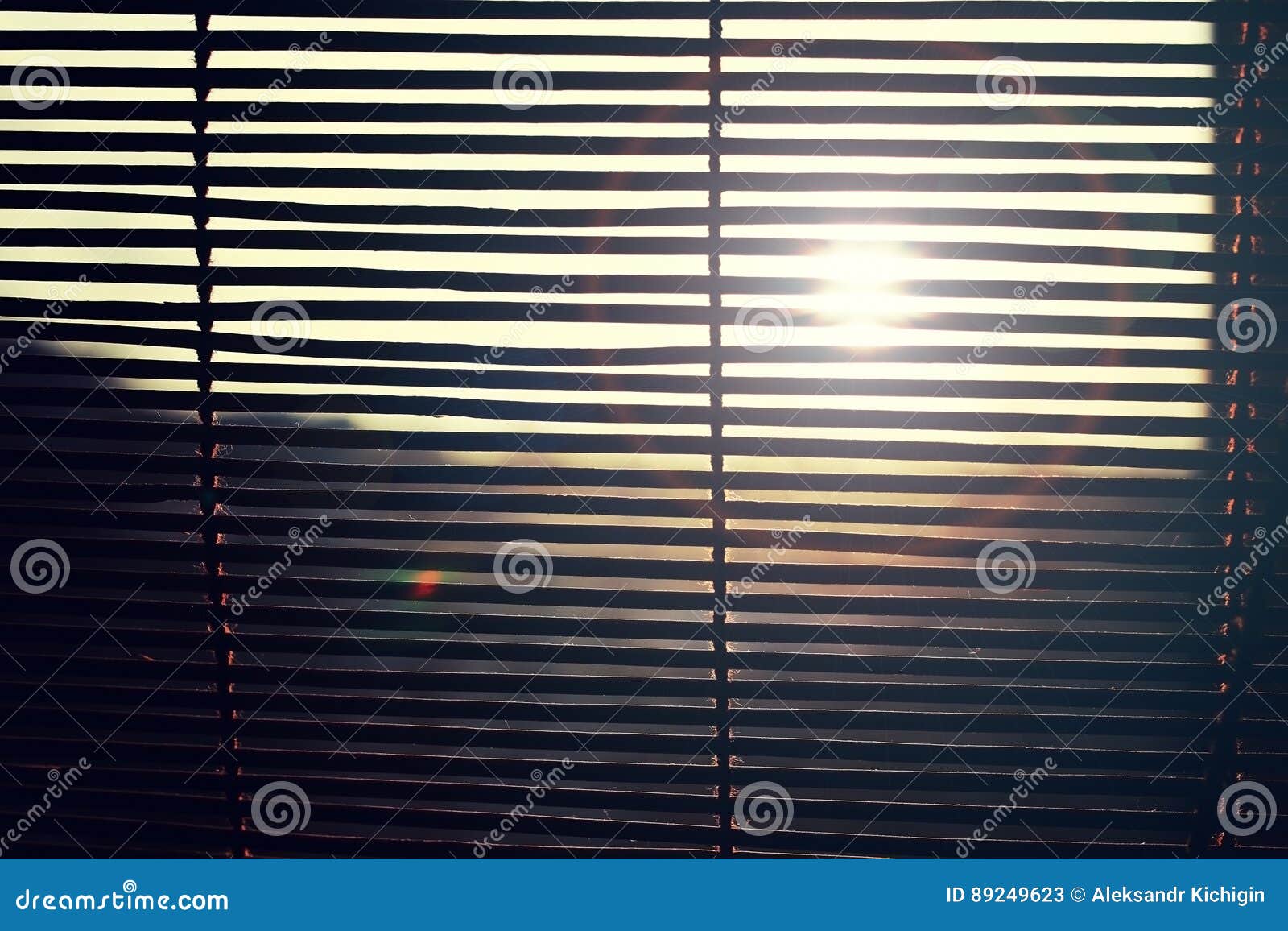 Sun is Shining through Wood Blinds Stock Image - Image of architecture ...