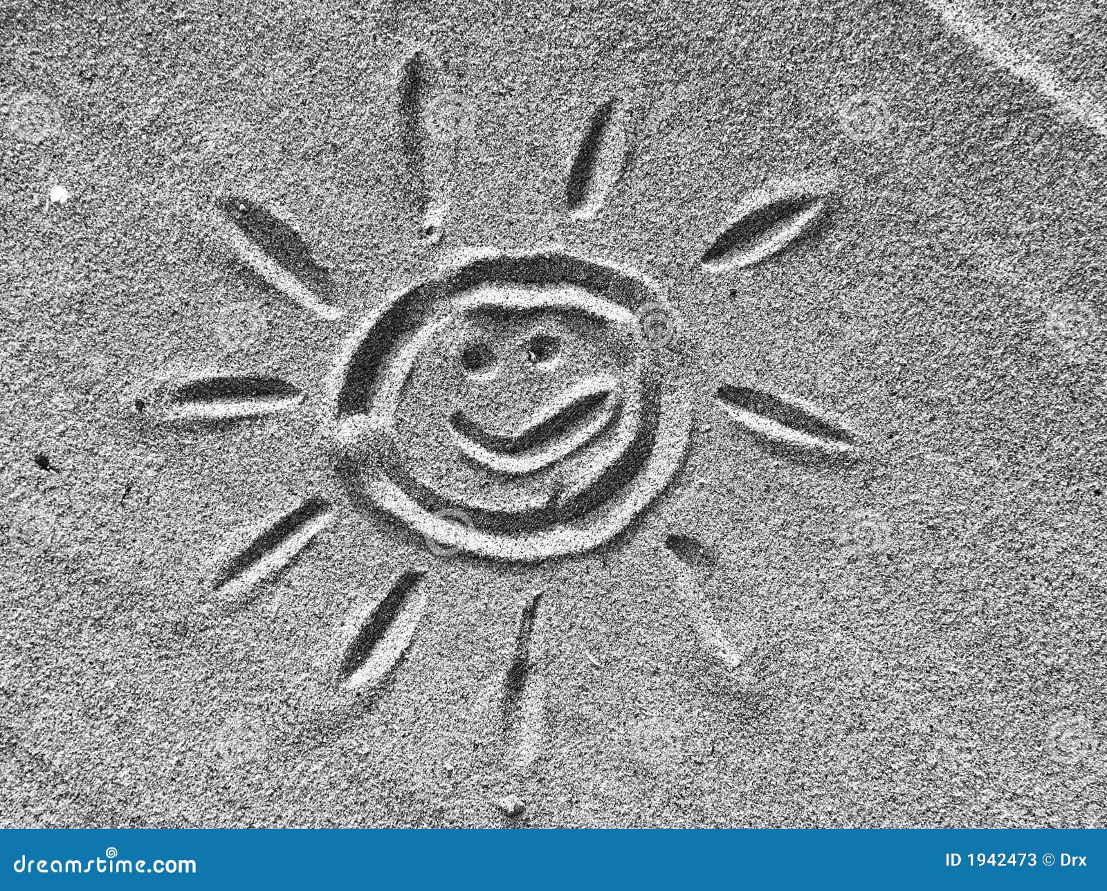 Sun sign in sand stock image. Image of holiday, travel - 1942473