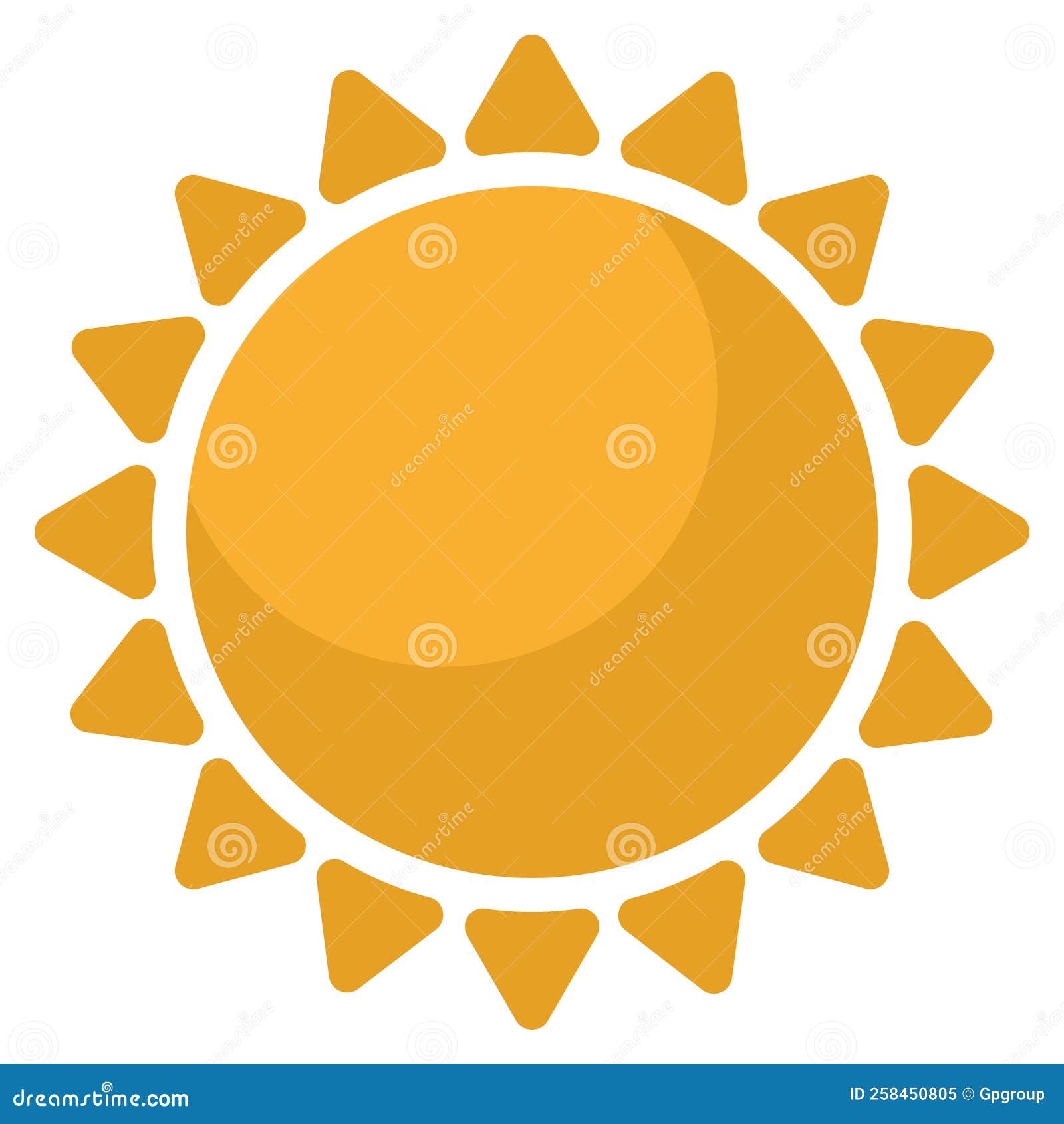 Sun silhouette design stock vector. Illustration of orange - 258450805