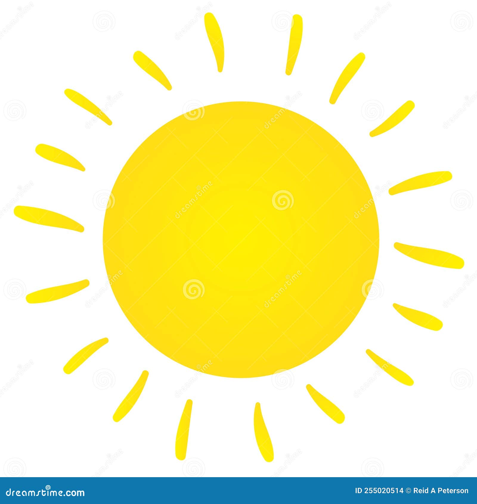 Sun Shine Bright Yellow Gold Simple Isolated Stock Illustration ...