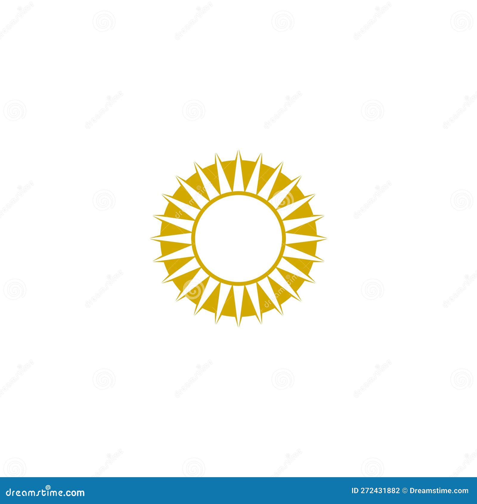 Sun Simple Icon. Summer Sun Logo Design Isolated on White Background ...