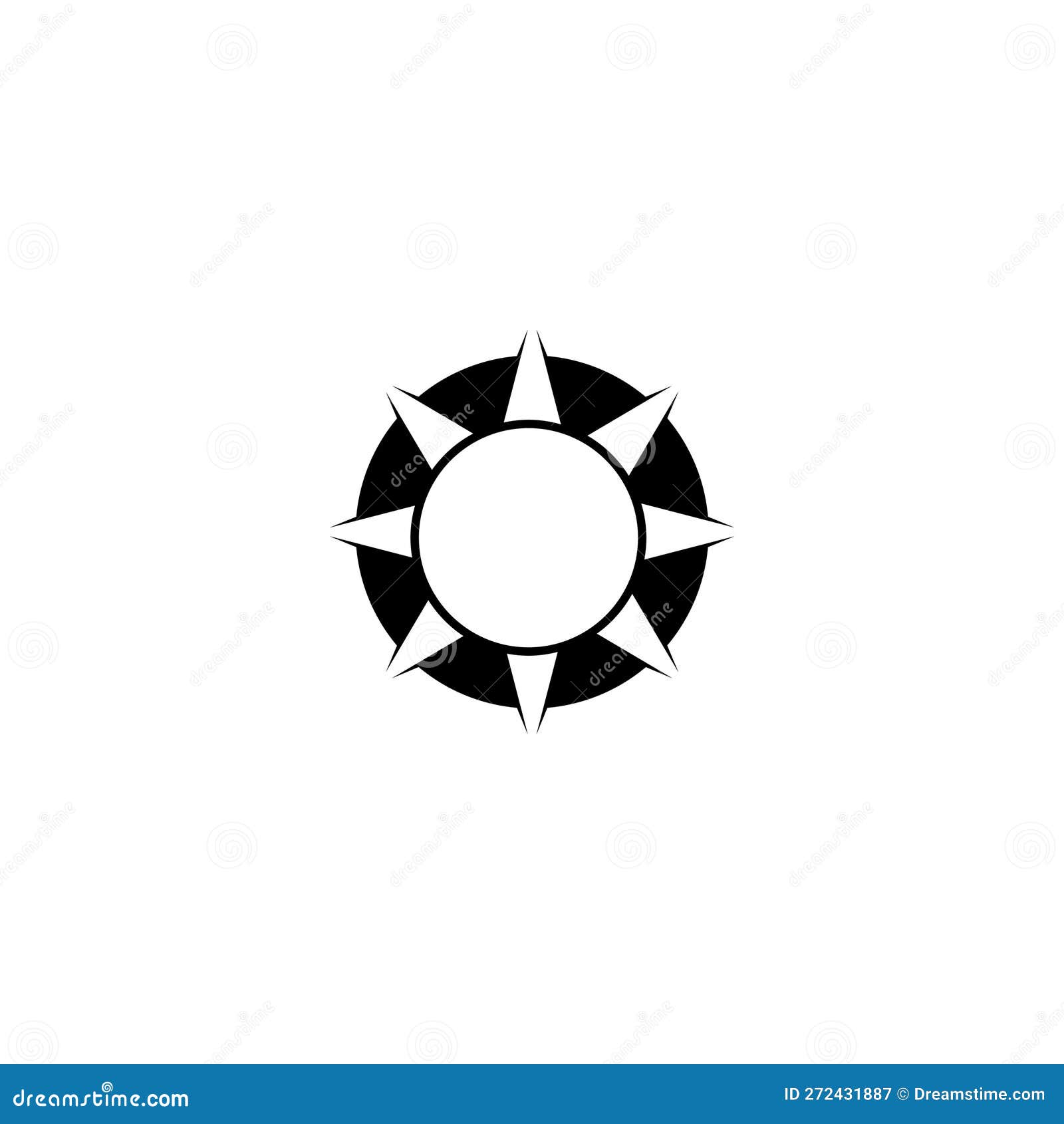 Sun Simple Icon. Summer Sun Logo Design Isolated on White Background ...