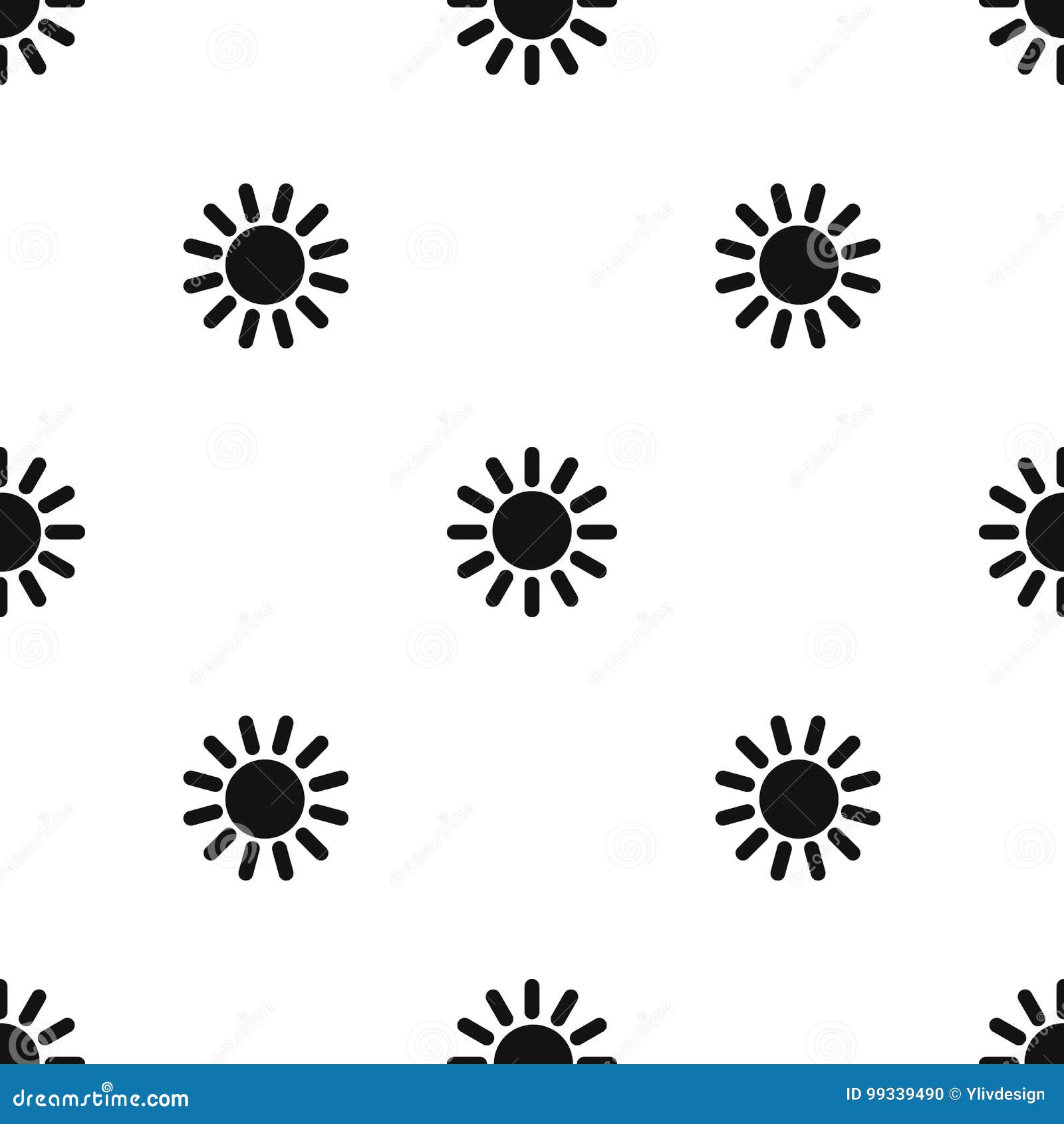 Sun pattern seamless black stock vector. Illustration of illustrator ...