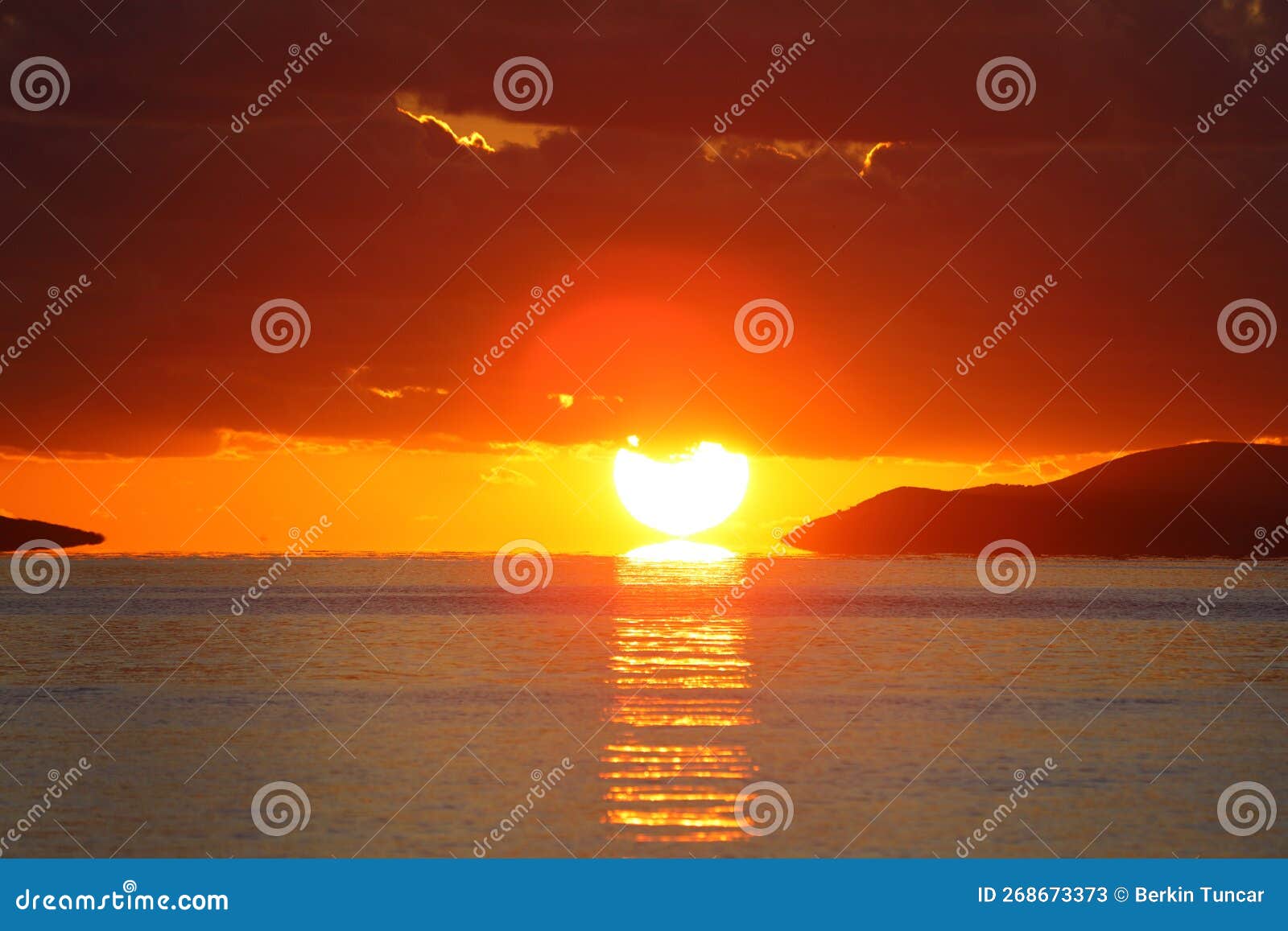 The Sun is Sinking into the Sea. Bodrum, Mugla Stock Image - Image of ...