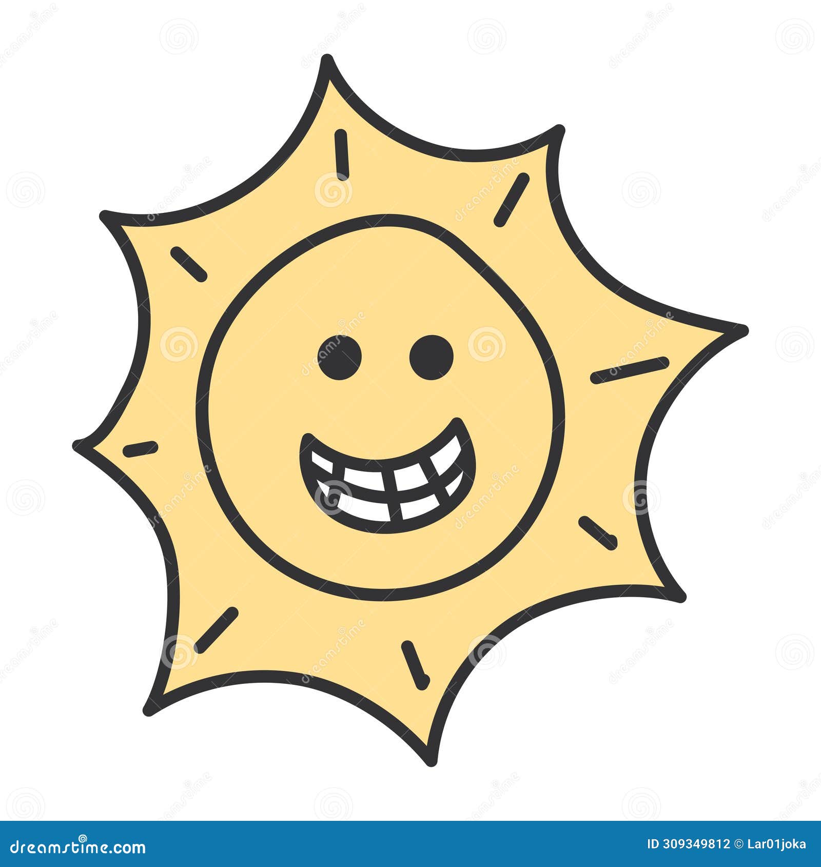 Sun Sketch Icon Hand Draw Vector Stock Illustration - Illustration of ...