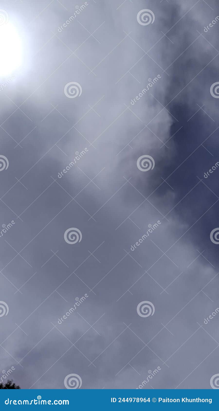 The Sun, the Sky and the Clouds on a Rainy Day Stock Photo - Image of ...