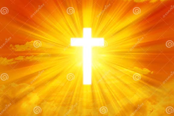 Sun Sky and Cross Background Stock Illustration - Illustration of holy ...