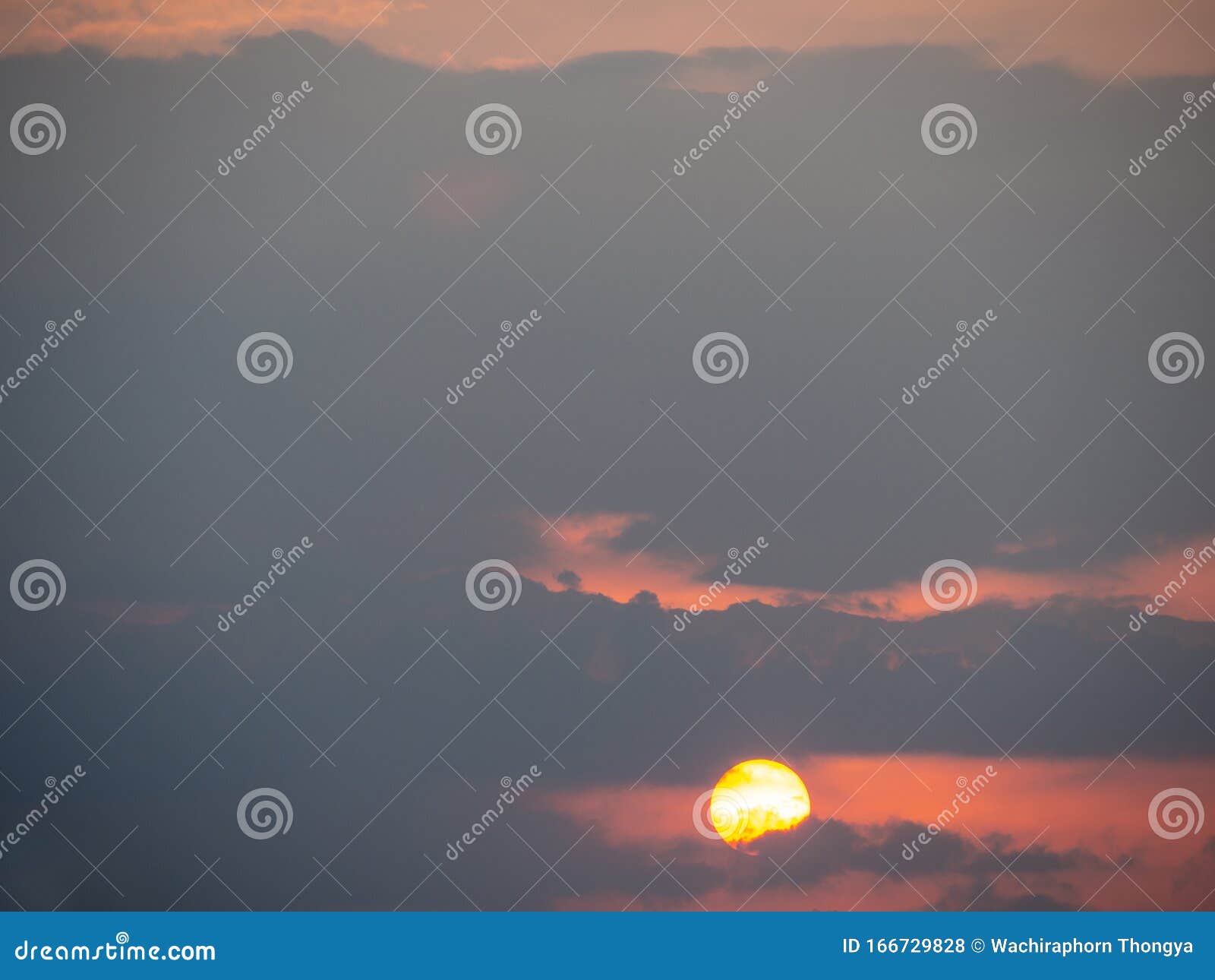 The Sun in the Sky in the Evening Time Stock Photo - Image of twilight ...