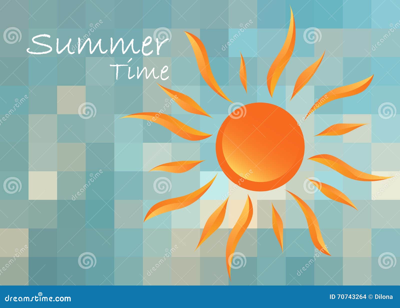 Sun on Sky Sunset - Vector Illustration Stock Vector - Illustration of ...