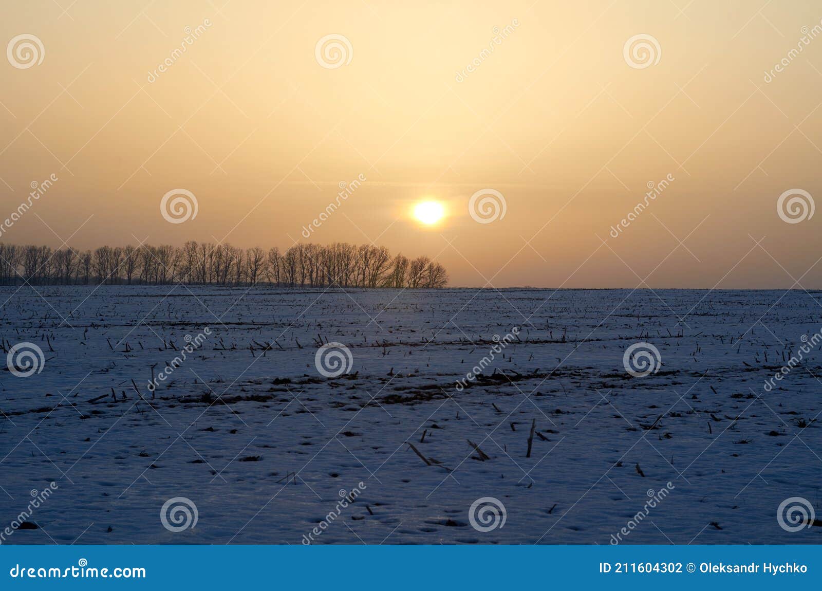The Sun is Slowly Sinking Towards the Horizon Stock Photo - Image of ...
