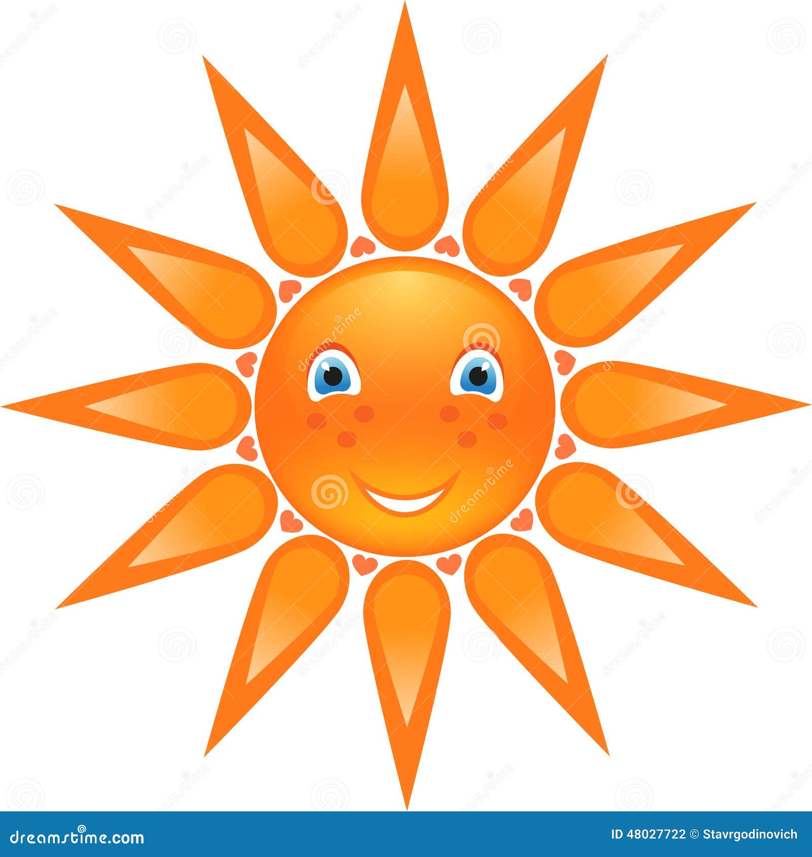Sun smile stock vector. Illustration of vector, shiny - 48027722